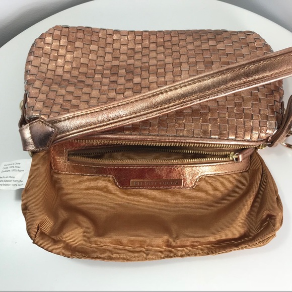 Elliott Lucca | Bags | Elliot Luca Purse Copper Colored Woven Leather ...